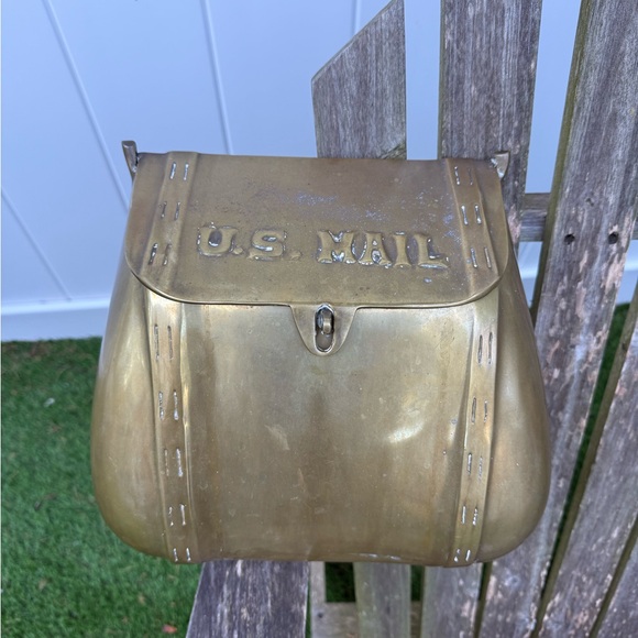 Other | Vintage Solid Brass Saddlebag Style Us Postal Mailbox Wallmount ...